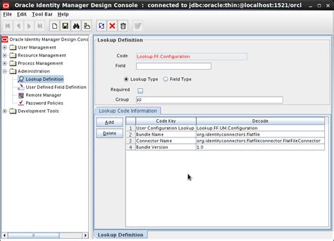 Oracle Stack Flat File Connector Creating Lookups