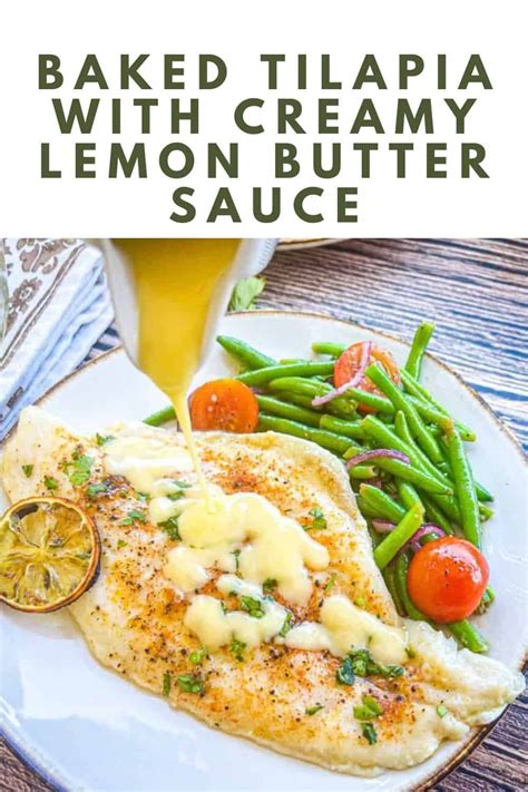 Baked Tilapia With Creamy Lemon Butter Sauce