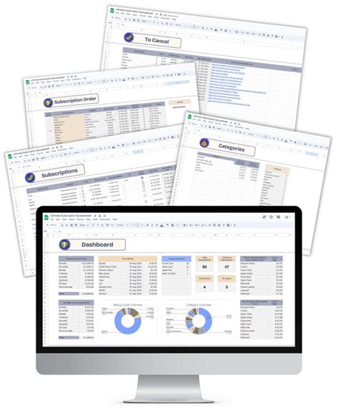 Ultimate Subscription Management Spreadsheet