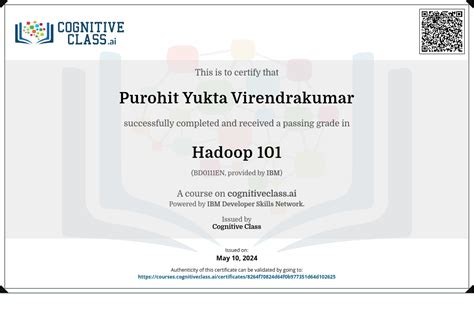 Ibm Bd0111en Certificate Cognitive Class