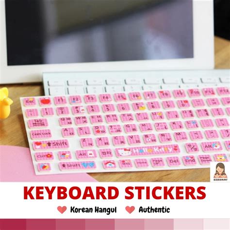 Cartoon Princess English Korean Hangul Hangeul Keyboard Stickers