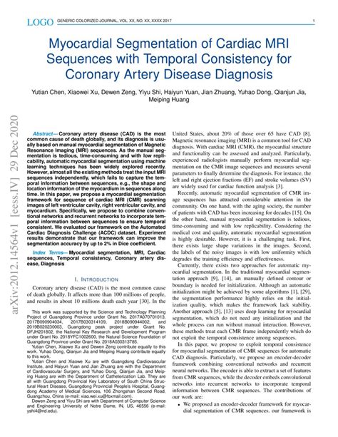 Myocardial Segmentation Of Cardiac Mri Sequences With Temporal Consistency For Coronary Artery