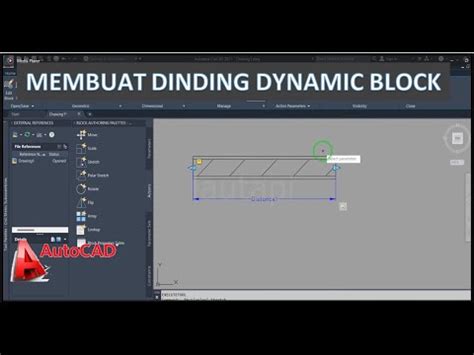 Membuat Dinding yang Bisa Di Tarik-tarik di Autocad (Dynamic Block) - YouTube