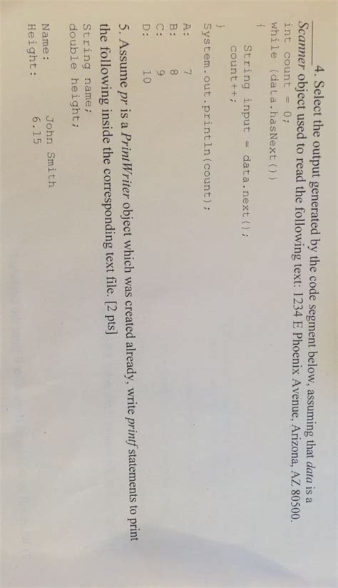 Solved Select The Output Generated By The Code Segment Chegg