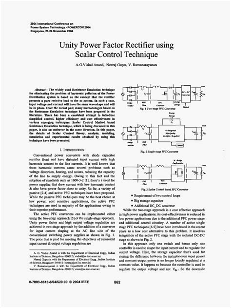 Unity Power Factor Pdf Rectifier Control Theory