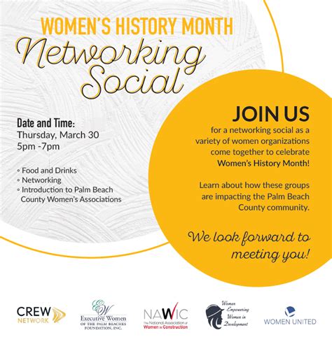 women s history month networking social nawic palm beach