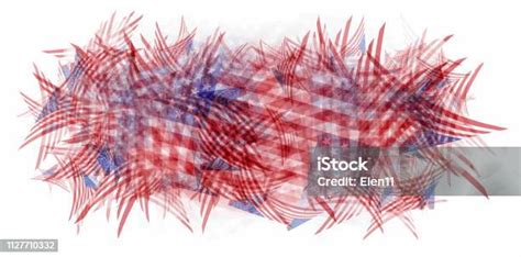 텍스트 위에에 고립 된 흰색 배경 Eps10 벡터 일러스트 레이 션에 대 한 사각형 프레임의 형태로 미국 국기의 패치워크 패턴 0명에 대한 스톡 벡터 아트 및 기타 이미지