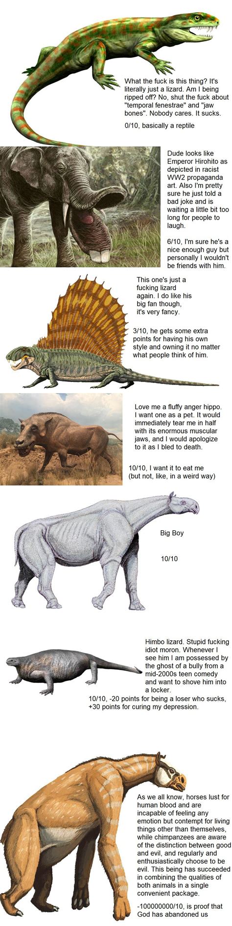Rating Extinct Synapsids On A Scale From 1 To 10 Rprehistoricmemes
