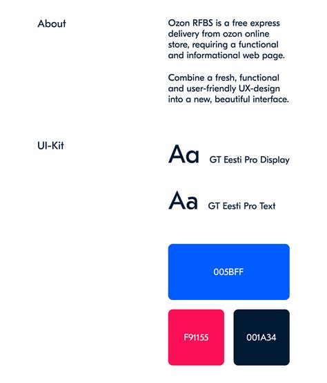 Ozon RFBS website on Behance