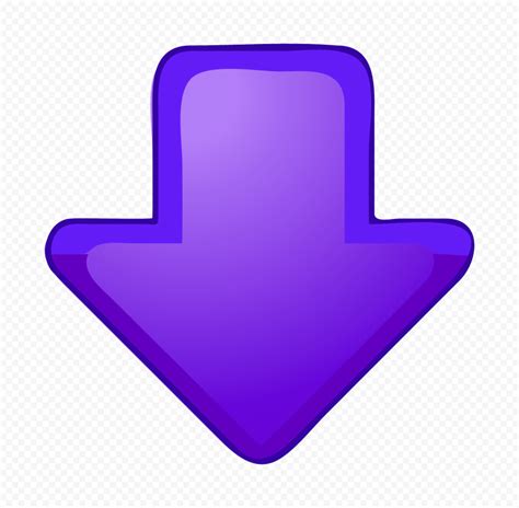Down Arrow Downward Download Purple Button Icon Citypng