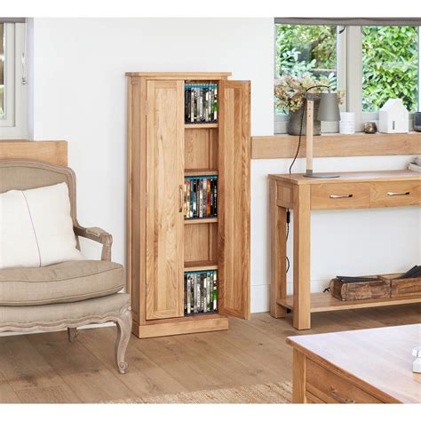 Mobel Solid Oak Furniture Cd Dvd Storage Cupboard Sale