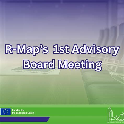 R Map Holds Its 1st Advisory Board Meeting Advancing Dialogue On