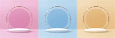 배경 벡터 디자인의 그림자가 있는 제품 프레젠테이션 브랜딩 및 패키징 프레젠테이션 스튜디오 스테이지를 위한 코스메틱 배경 및 세트 프리미엄 연단 디스플레이 프리미엄 벡터