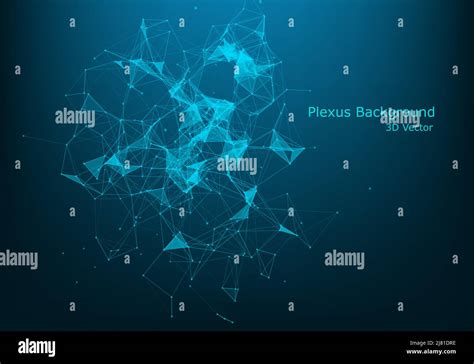 Abstract Polygonal Background With Connected Lines And Dots