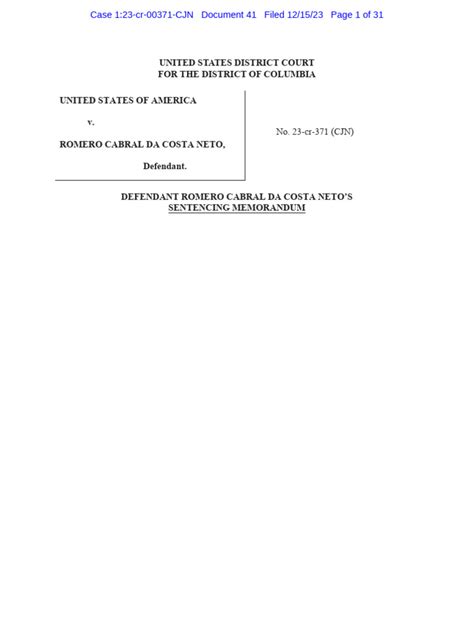 Usa V Costa Costa Sentencing Memo Download Free Pdf United States Federal Sentencing