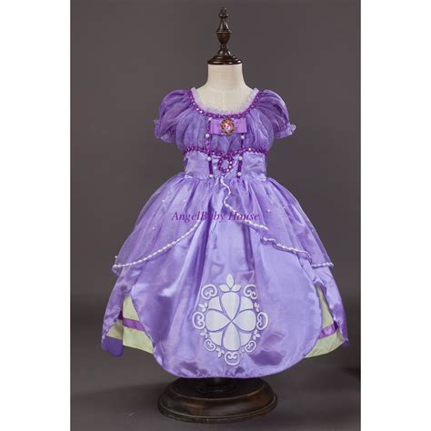 Ready Stock Disney Princess Sofia The First Dress Costume Purple Cloth Good Quality 2 8t