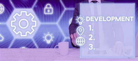 Text Showing Inspiration Development Business Idea A Cycle In Which