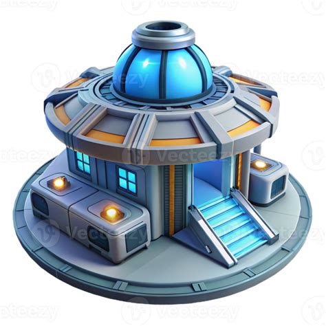 Dramatic Rustic Futuristic 3d Building Illustration Premium 56674997 Png