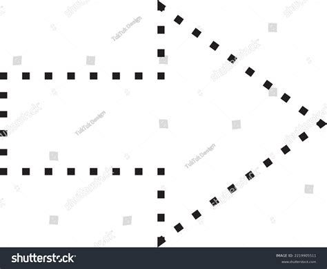 Arrow Symbol Dotted Shape Vector Icon Stock Vector Royalty Free 2219905511 Shutterstock