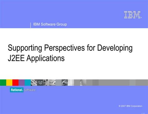 Ppt Supporting Perspectives For Developing J2ee Applications