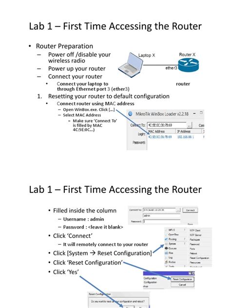 Lab 1 First Time Accessing The Router Pdf Teaching Methods