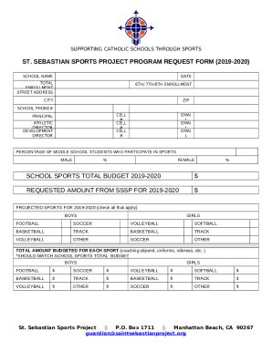 SSSP Request Doc Template PdfFiller