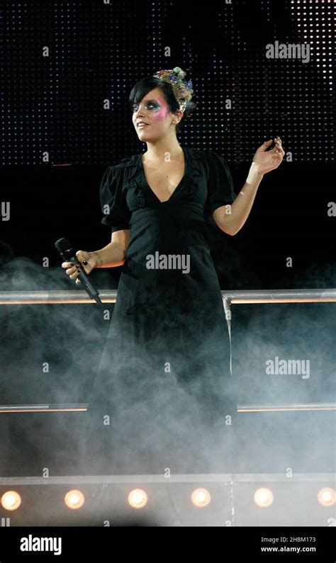 Lily Allen Performs On Stage Hi Res Stock Photography And Images Alamy