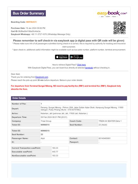 Order Summary Pdf