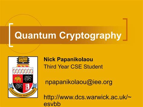 Quantum Cryptography Presentation Pptx