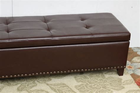 Leather Storage Bench Ebth