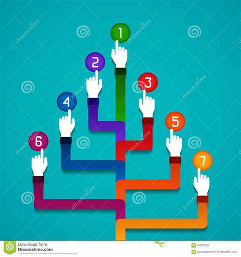 Abstract Vector Infographic Template In Flat Style For Layout Workflow Scheme Numbered Options