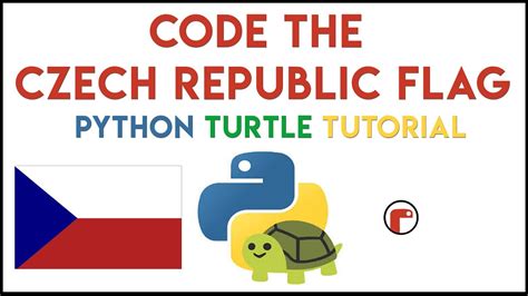 Python Turtle Code The Czech Republic Flag Tutorial Youtube