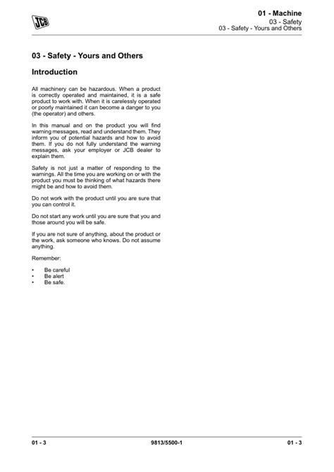 Service Manual Jcb 2dxl Backhoe Loader