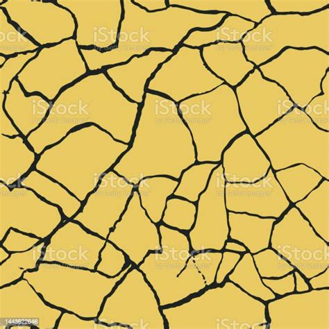 블랙 골드 역 Kintsugi 균열 벡터 완벽 한 패턴 배경입니다 불규칙한 노란색 황금색 배경에 딱딱한 선이 결합되었습니다 일본 미술은 깨진 수리 라인 효과에서 영감을