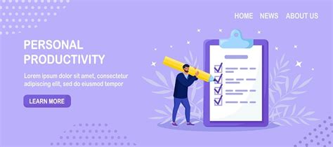 남자는 목록을 할 큰 근처에 서서 확인란을 작성합니다 계획이 성취 작업이 완료 월 계획 시간 관리 일일 체크리스트 개인 장식품에