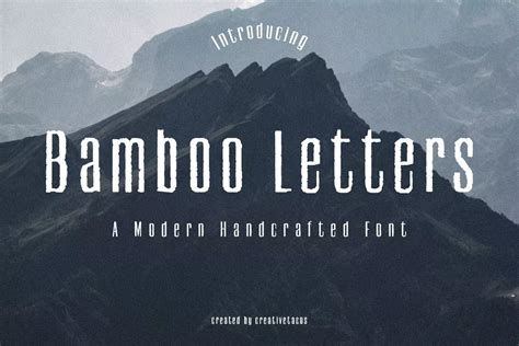 Bamboo Letters Font Handcrafted And Elegant