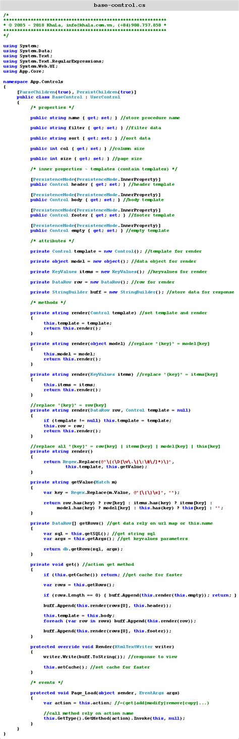 ASP NET WebForms Template High Development Technology KhaLa Company