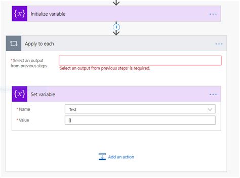 variable with each for loop power platform community
