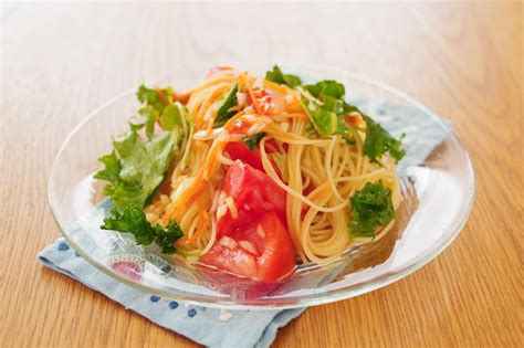 トマトと7品目サラダのさっぱりパスタ レシピ サラダクラブ