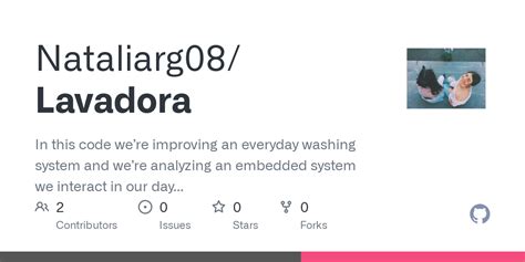 GitHub Nataliarg Lavadora In This Code Were Improving An Everyday Washing System And Were