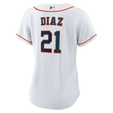 Womens Houston Astros Yainer Diaz Nike White Home Replica Jersey