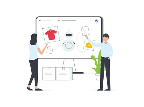 Flat Vector Illustration Of Generate Image And Text For Ecommerce Platform Artificial