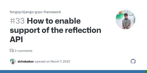How To Enable Support Of The Reflection Api · Issue 33 · Fengspdjango