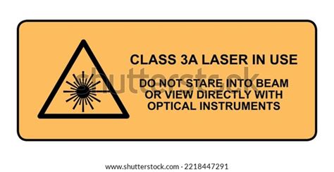 Class 3a Laser Use International Warning Stock Vector Royalty Free