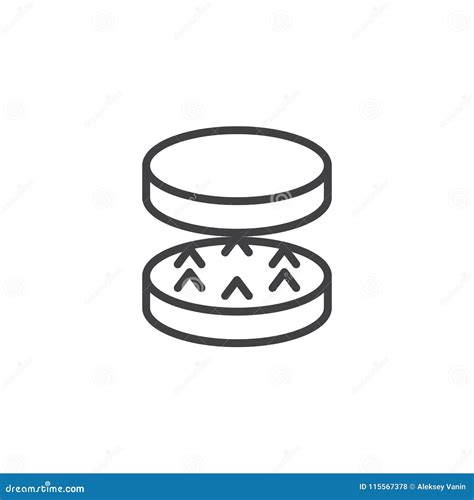 Drugs Grinder Outline Icon Stock Vector Illustration Of Mortar 115567378