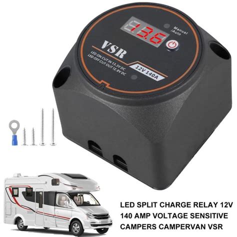 IP Waterproof Dual Battery Isolator LED Screen Voltage Sensitive Relay Dual Battery Isolator