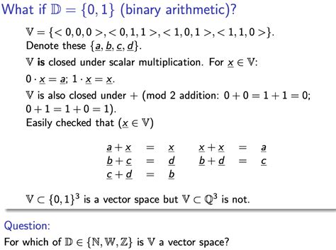 solved what if d {0 1} binary arithmetic v {