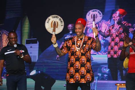 Photos Thierry Henry Crowned Igwe On Arrival In Nigeria