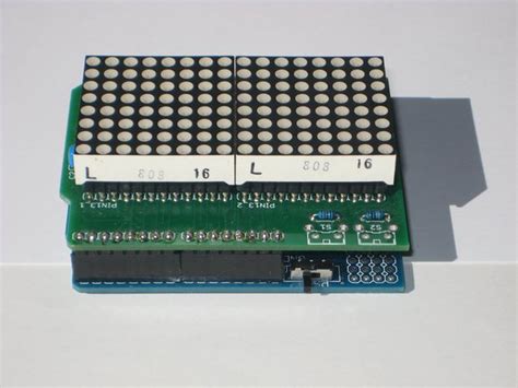 dual tri color led matrix shield for arduino from florinc on tindie