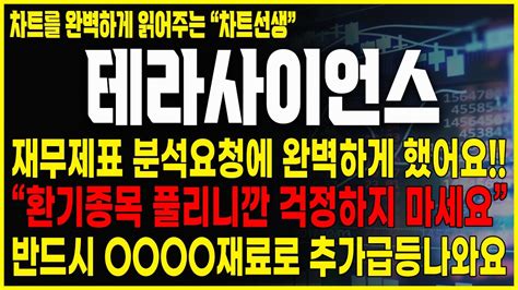 테라사이언스 주가전망 필수시청 재무제표분석했습니다 충분히 개선가능하고 추가재료로 급등합니다 테라사이언스 테라사이언스대응 테라사이언스목표가 Youtube